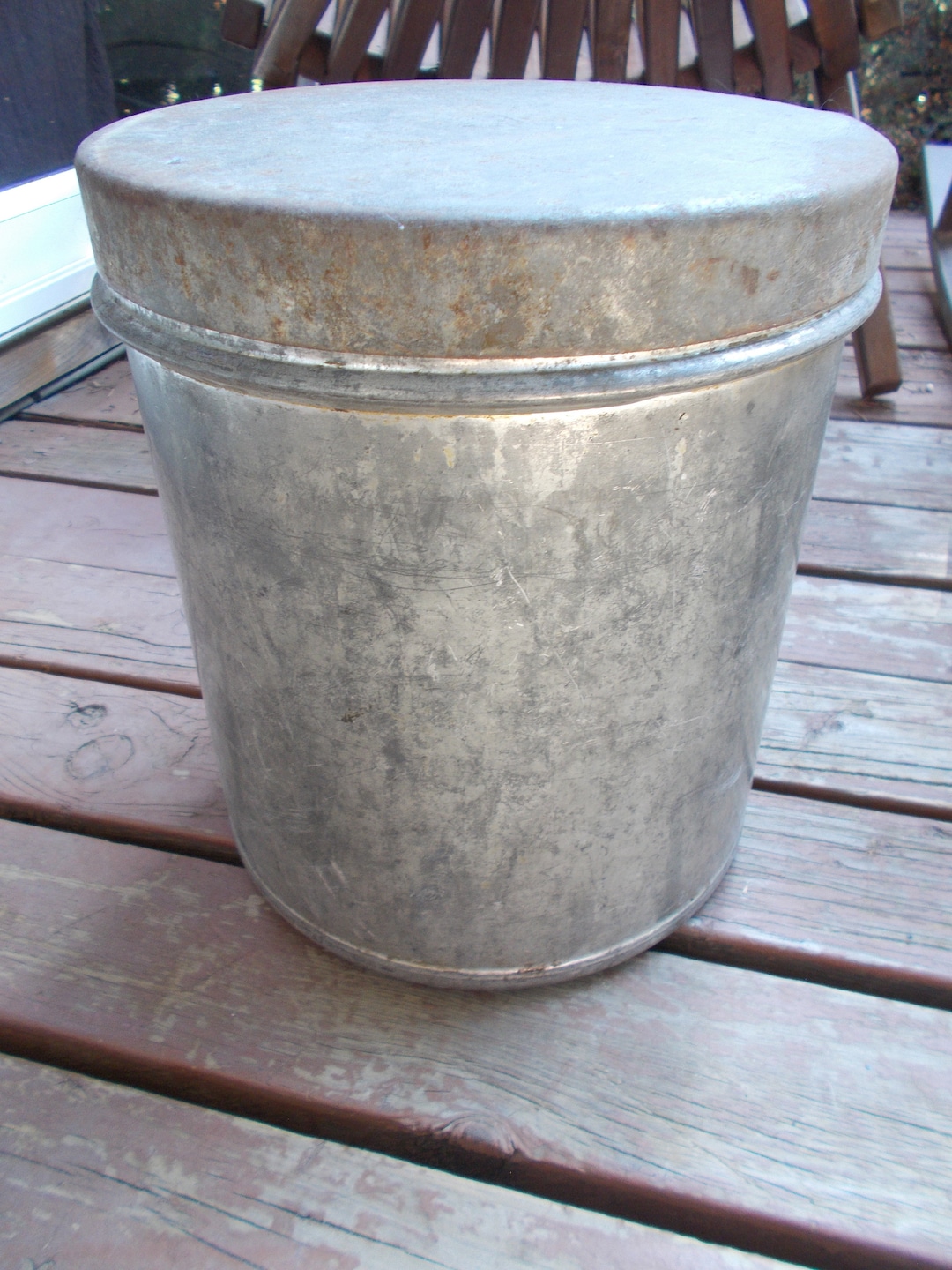 Antique Steel Ice Cream Bucket With Lid Superior Metal Products Circa ...