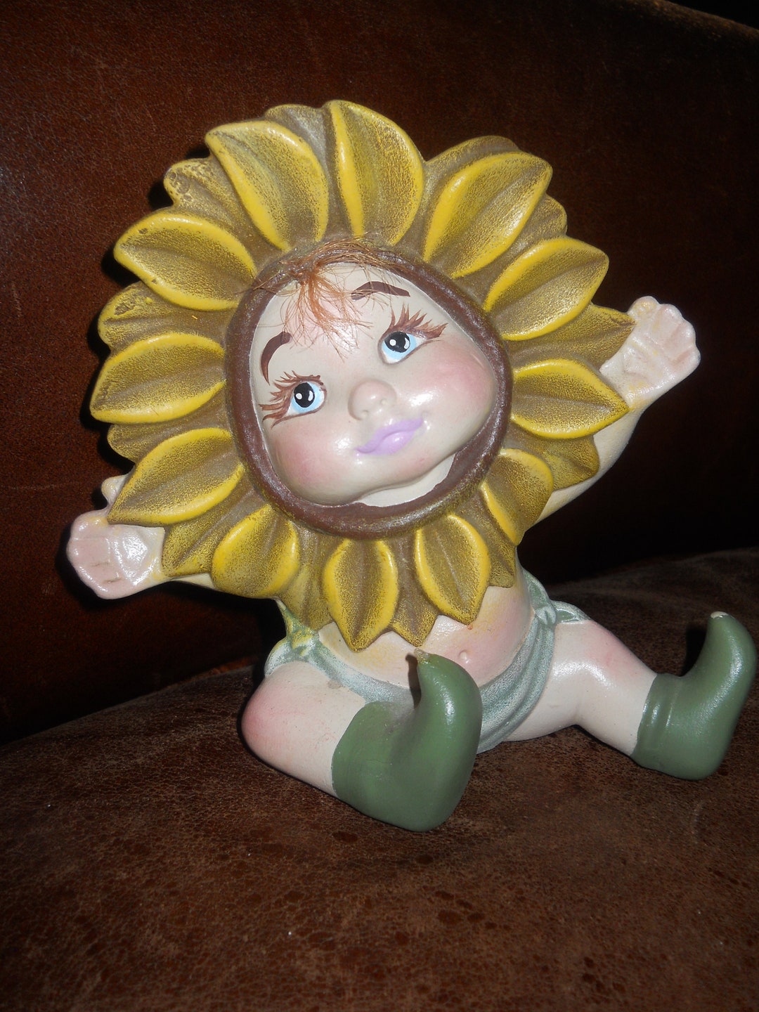 Vintage Ceramic Sunflower Tot - Etsy