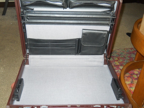Vintage Samsonite Quantum Classic Briefcase Burgundy … - Gem