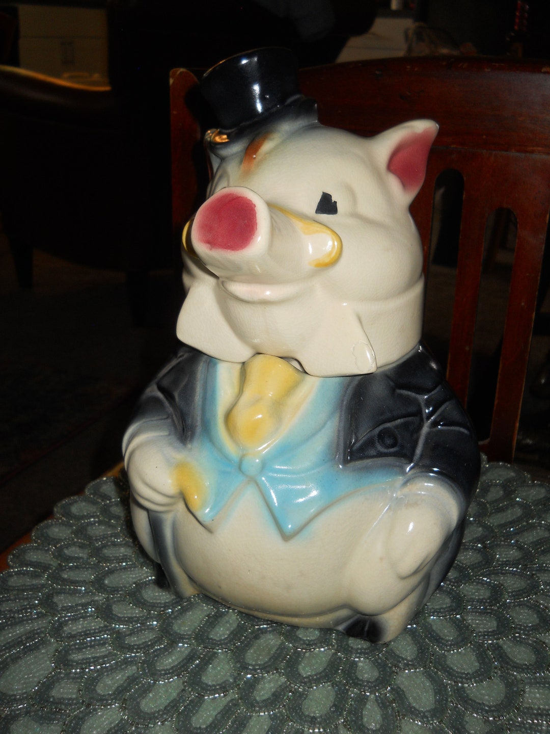 Antique Mccoy Tuxedo Pig Cookie Jar W7 USA - Etsy