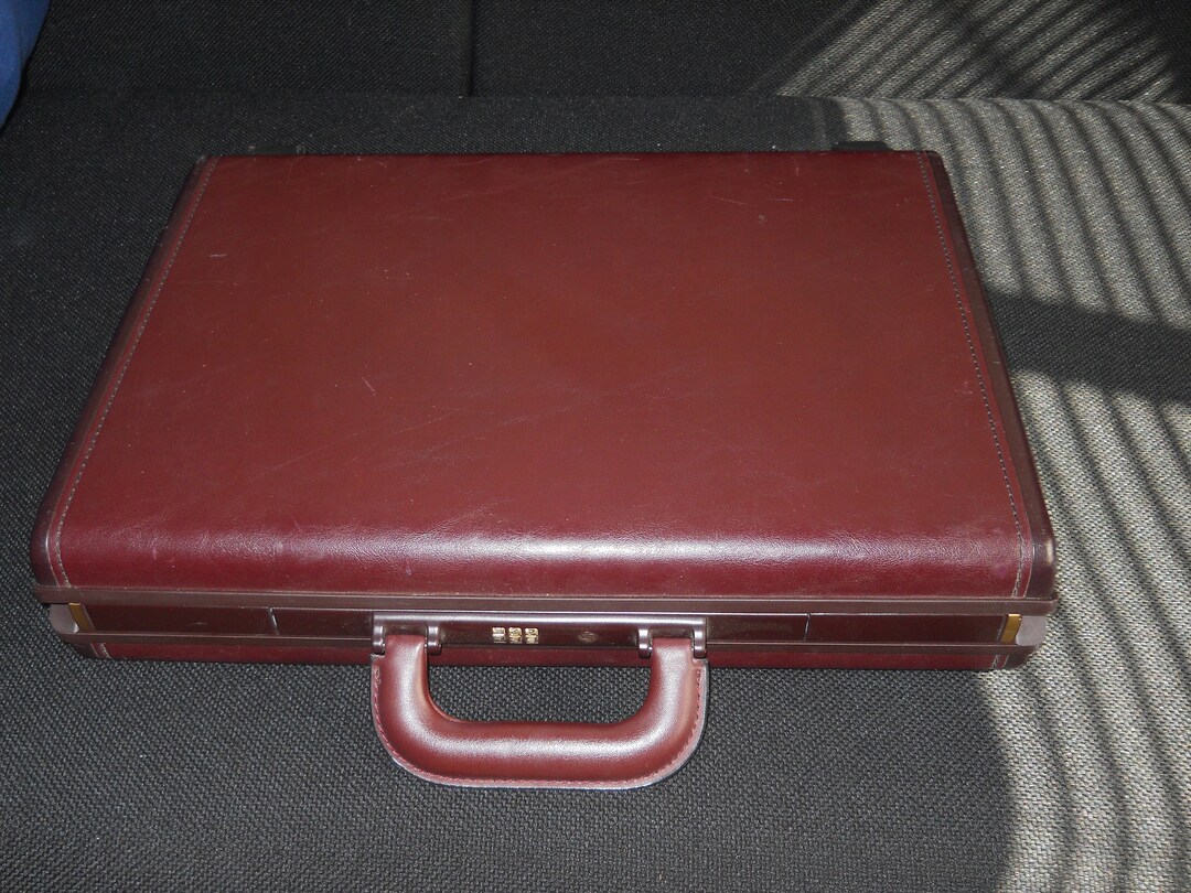 Vintage Samsonite Quantum Classic Briefcase Burgundy Hard Shell 1993 - Etsy
