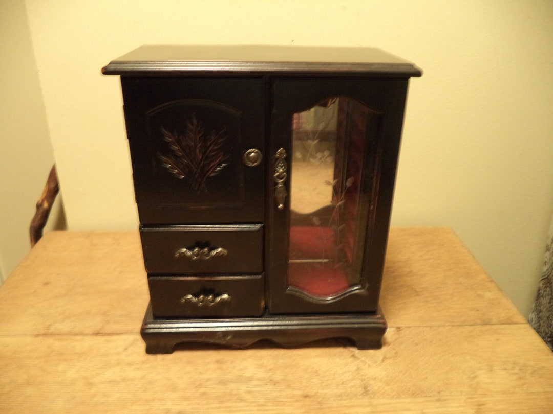 Vintage Jewelry Box Shaker Style Chest - Etsy