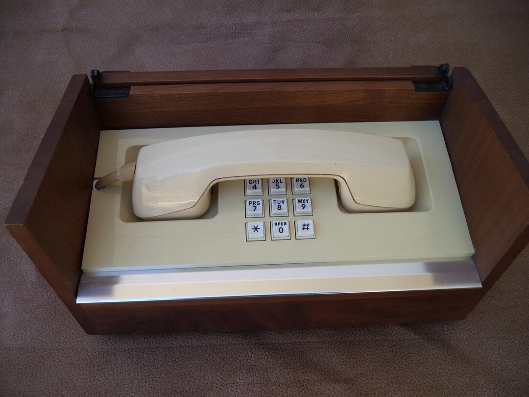 Vintage Western Electric Stowaway Bush Button Phone in Wooden Box - Etsy