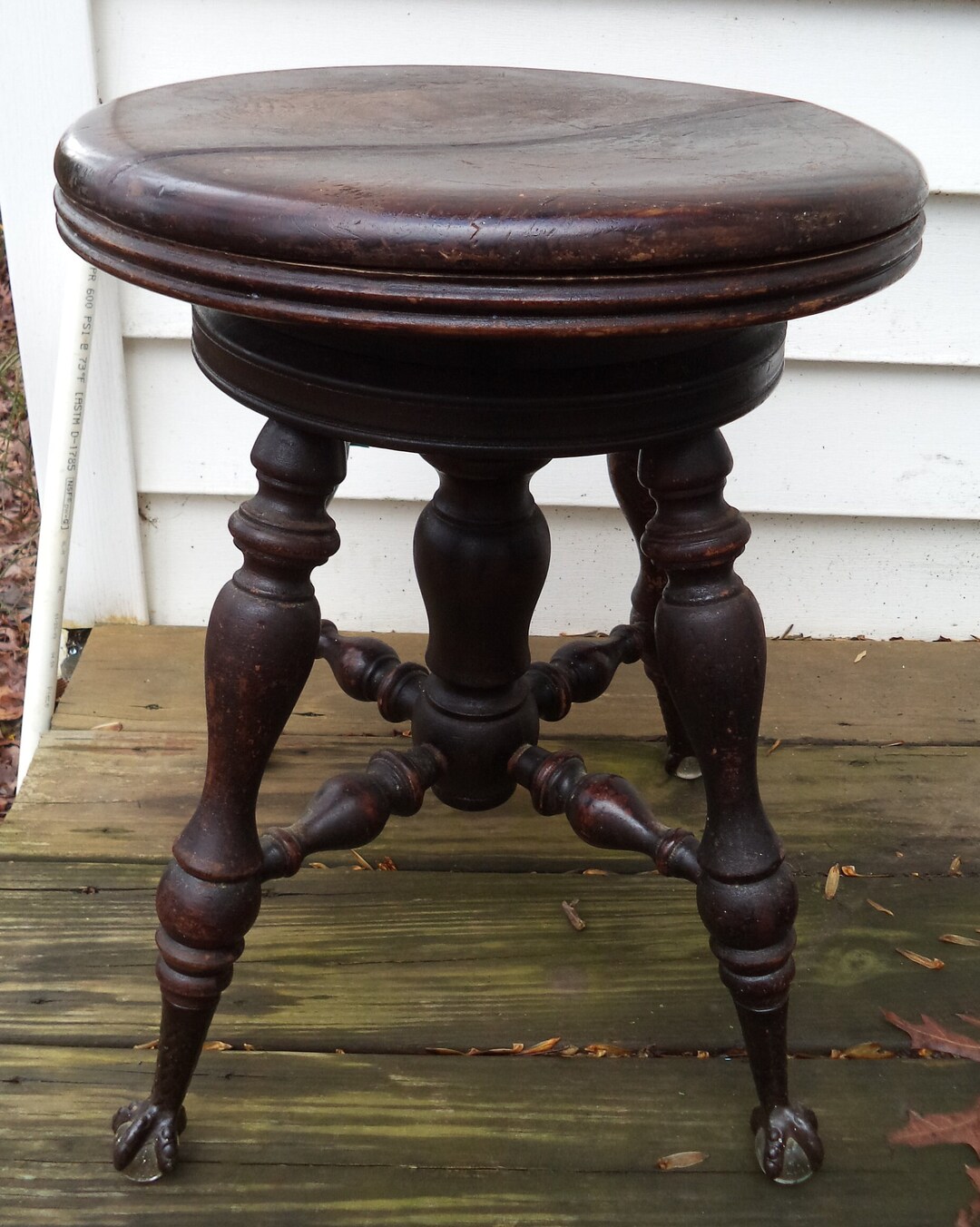 Antique Adjustable Piano Stool New York Piano Stool and Mfg Co 1800's ...