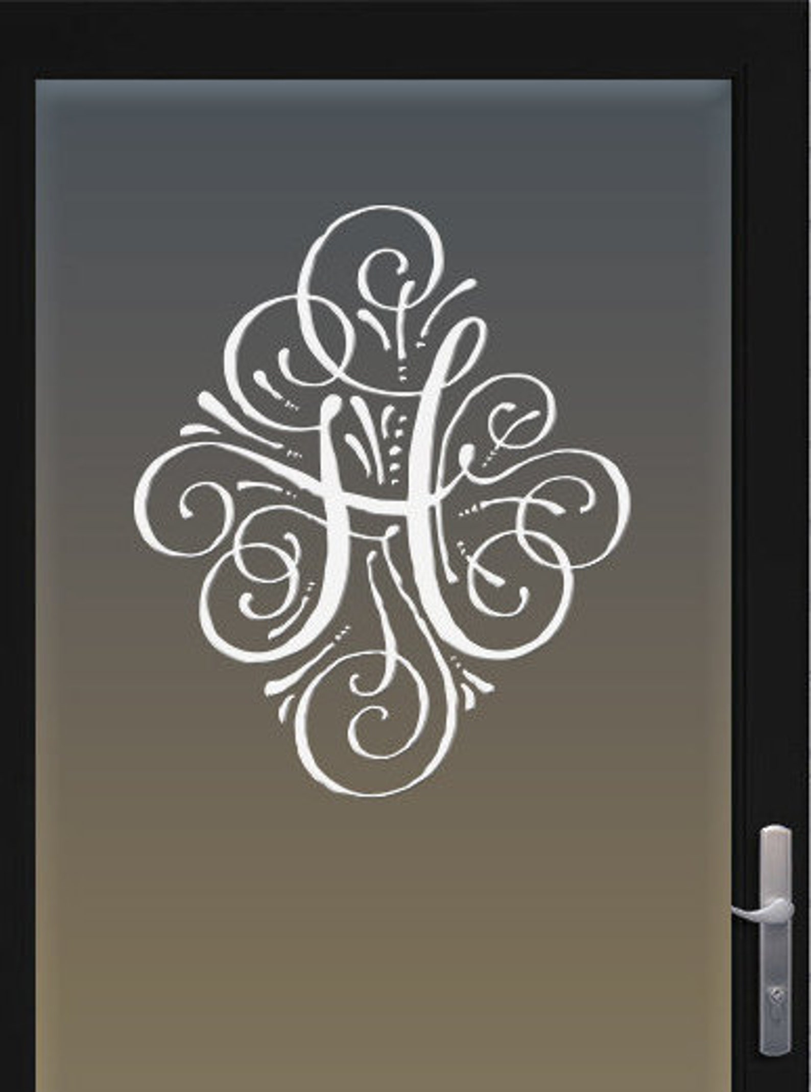 Vinyl Initial for Glass Doors, Large Windows, or Walls Vintage Initial ...