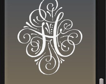 Vinyl Initial for Glass Doors Large Windows or Walls | Etsy