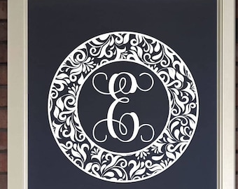 Vinyl Initial for Glass Doors Large Windows or Walls | Etsy