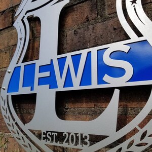 18in X 24in 2-piece Law Enforcement Laser Cut Metal Sign Powder Coated ...
