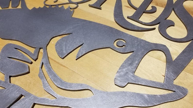 18 X 24 Laser Cut Metal Sign With Family Name and - Etsy