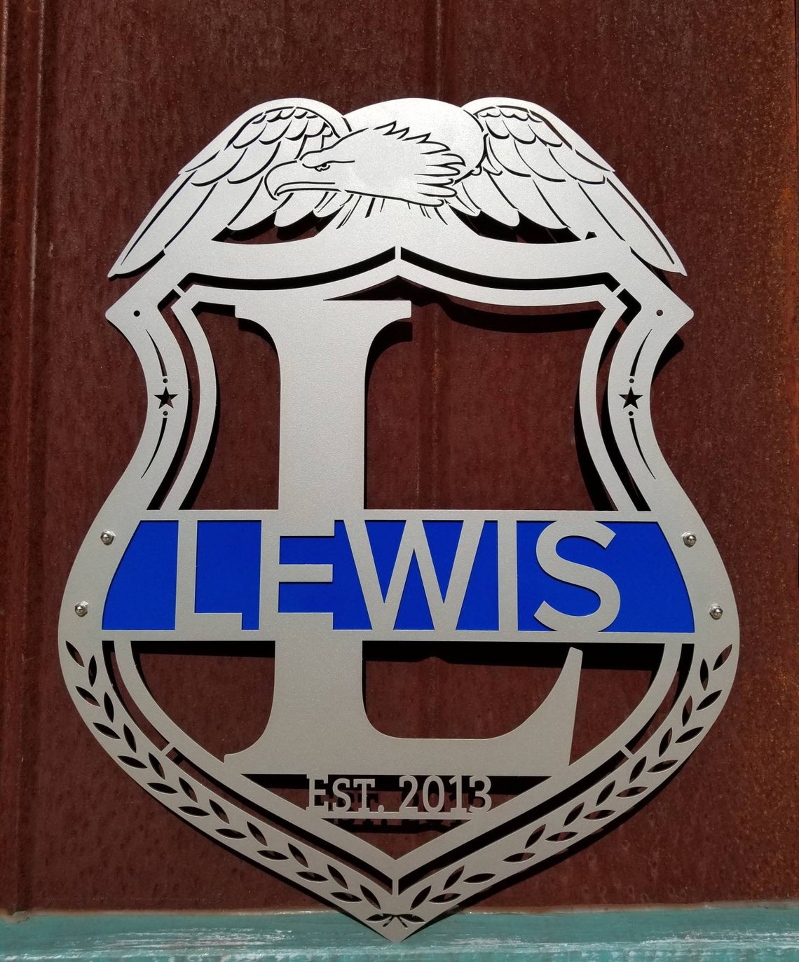 18in X 24in 2-piece Law Enforcement Laser Cut Metal Sign Powder Coated ...