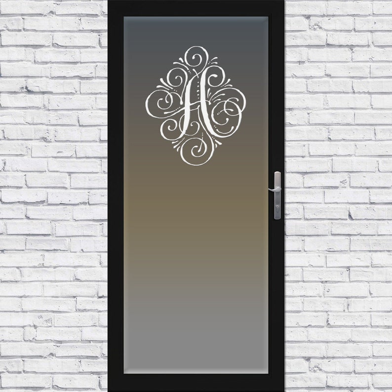 Vinyl Initial for Glass Doors, Large Windows, or Walls Vintage Initial ...