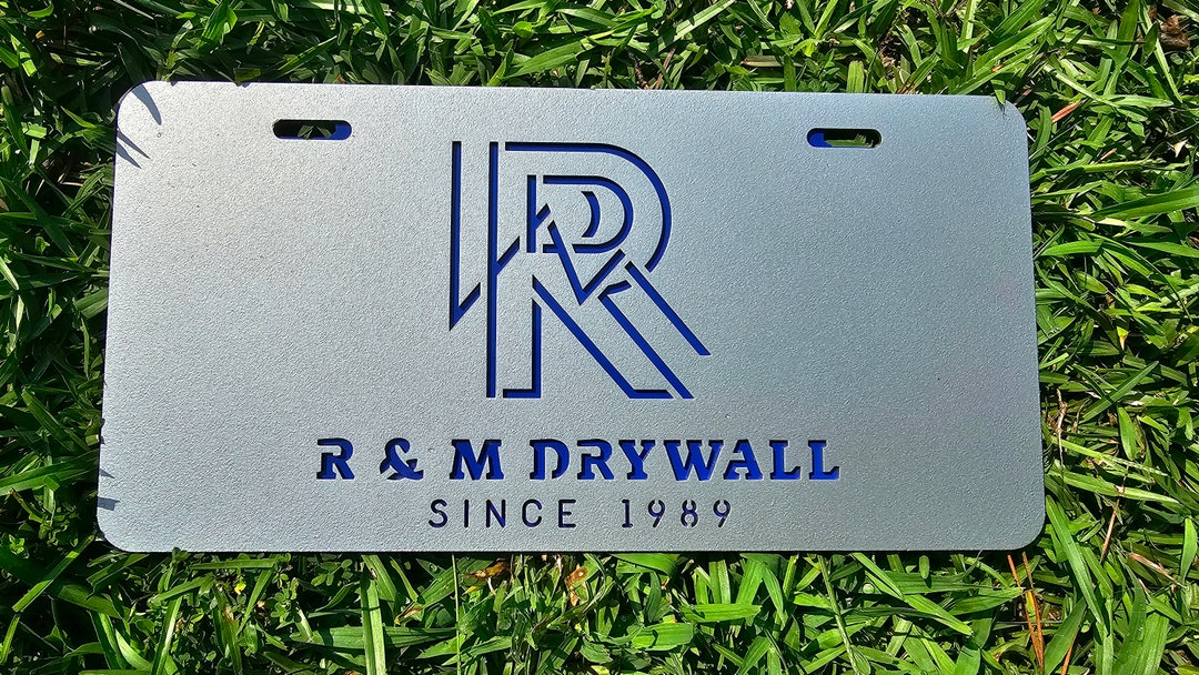 Car Tag/license Plate Custom Laser Cut Metal Cutout With Single Color ...