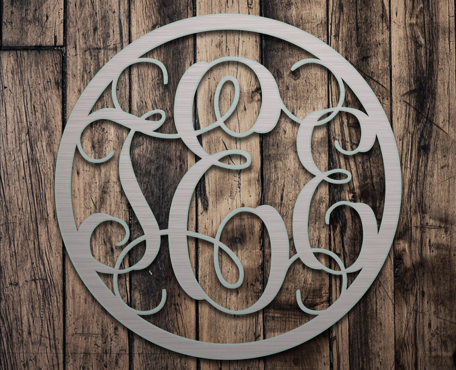 Laser Cut Metal Round Monogram 24inch - Etsy