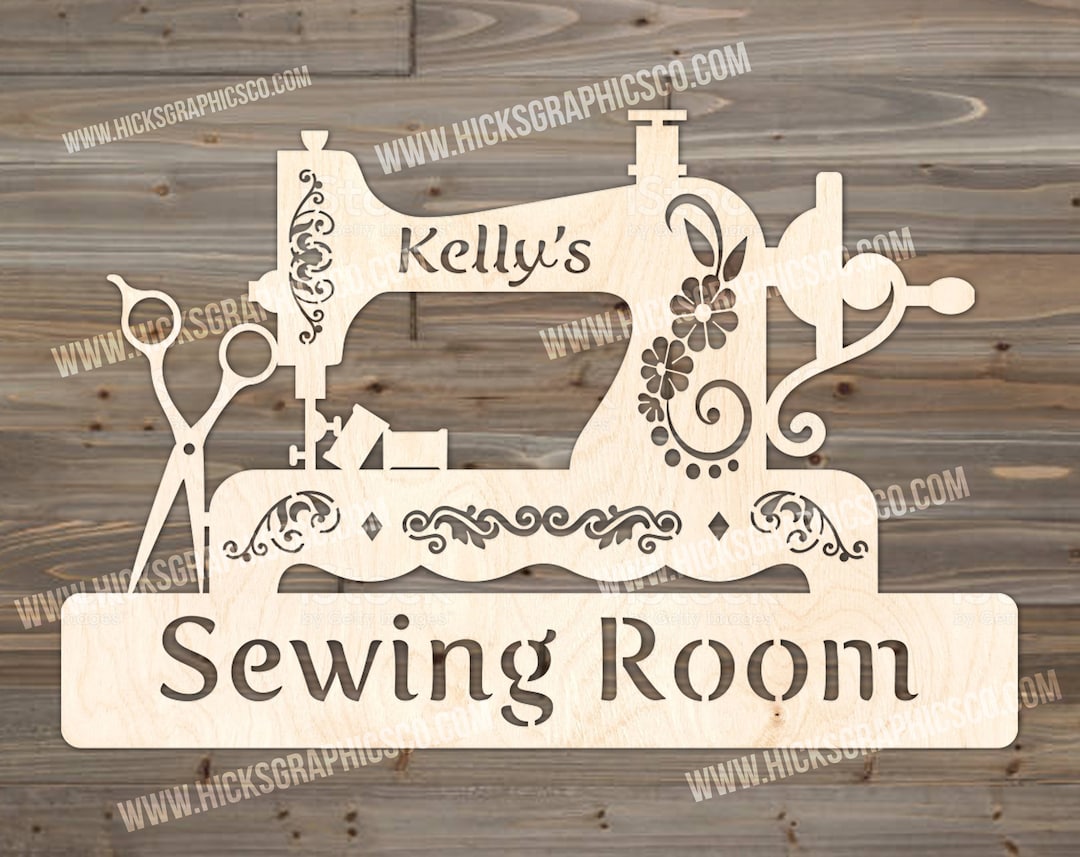 Sewing Room Vintage Sewing Machine Sign Digital Files WITH ...