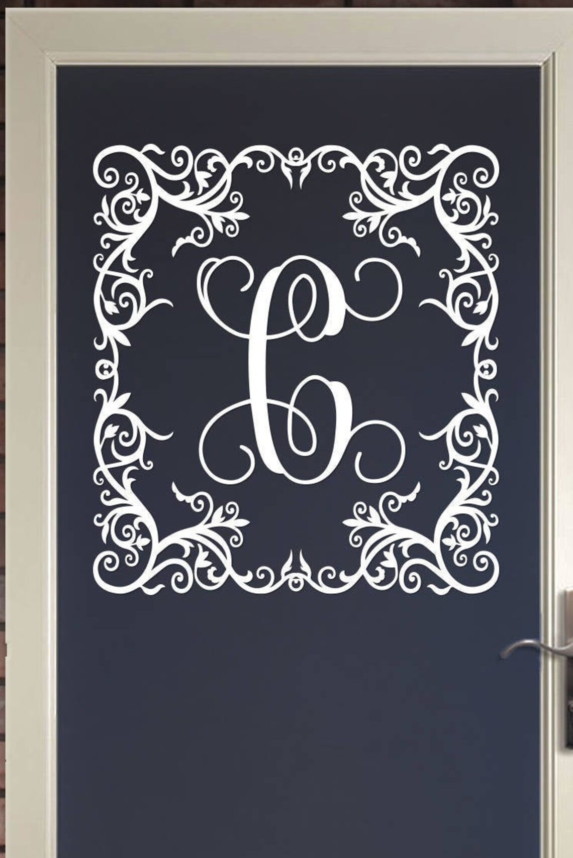 Vinyl Initial for Glass Doors Large Windows or Walls | Etsy