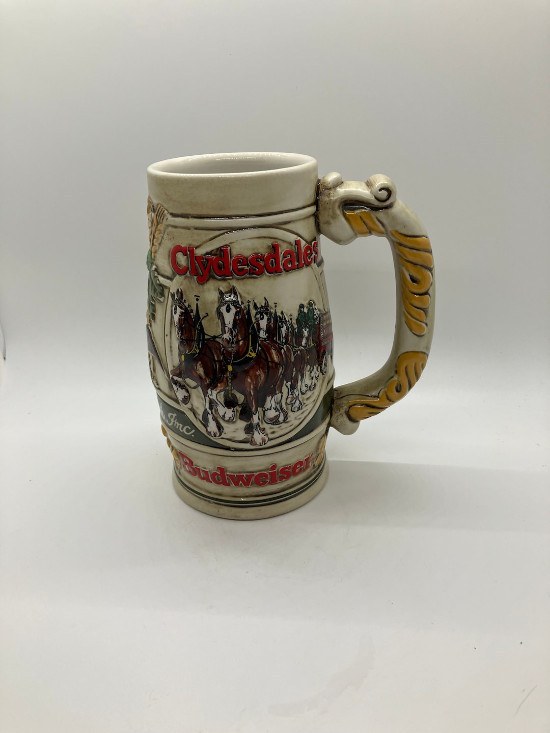 1980s Budweiser Clydesdales Beer Stein - Etsy
