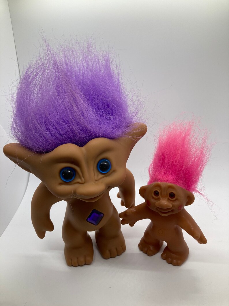 1980s 8 Treasure Troll and Small Troll Set of 2 Trolls Ace Novelty Co ...