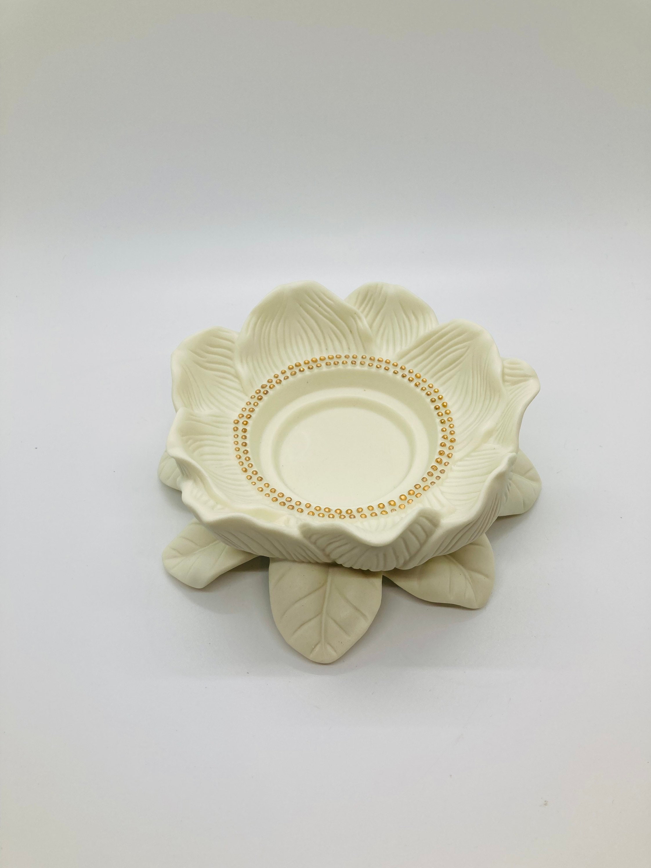 Vintage Partylite Magnolia Lotus Candleholder With Box - Etsy