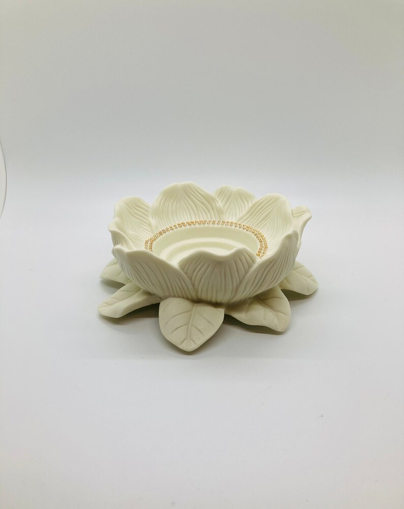 Vintage Partylite Magnolia Lotus Candleholder With Box - Etsy