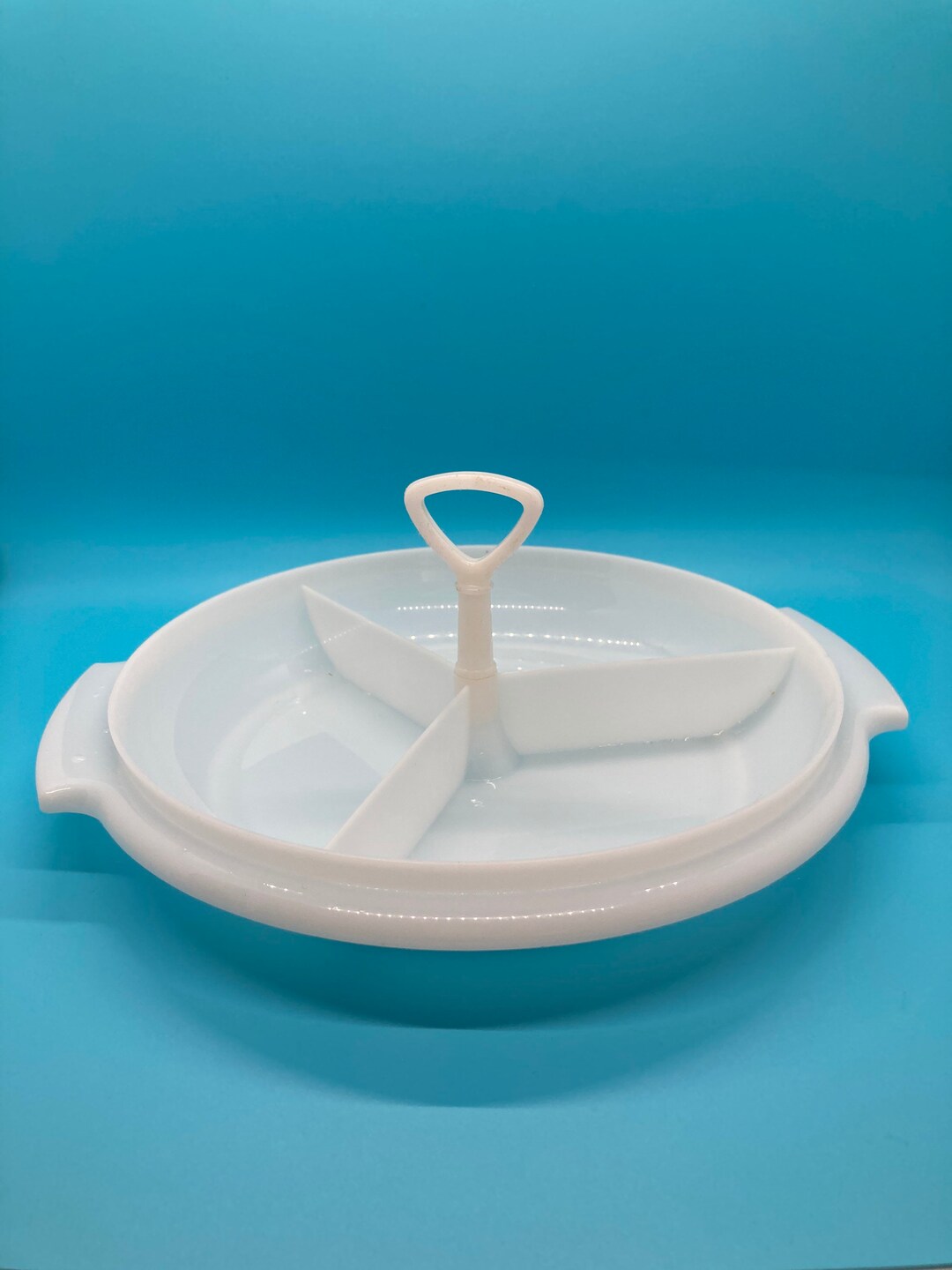 Plateau à relish Tupperware Suzette blanc des années 1980 avec ...