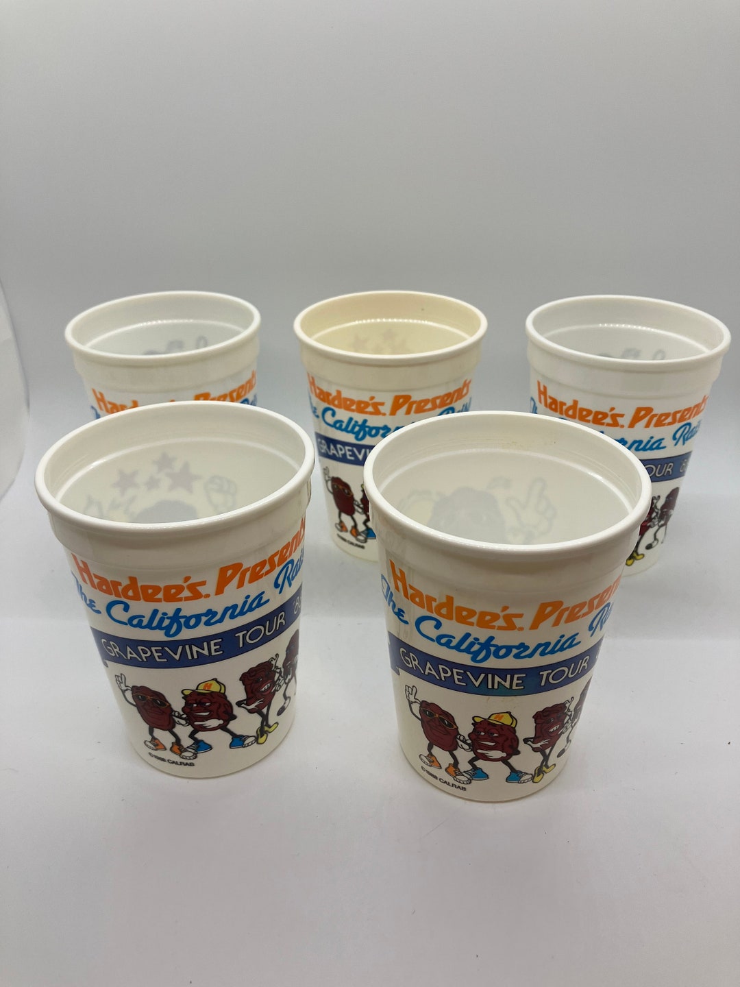 Vintage Hardee’s California Raisins Cups, Set of 5 - Etsy