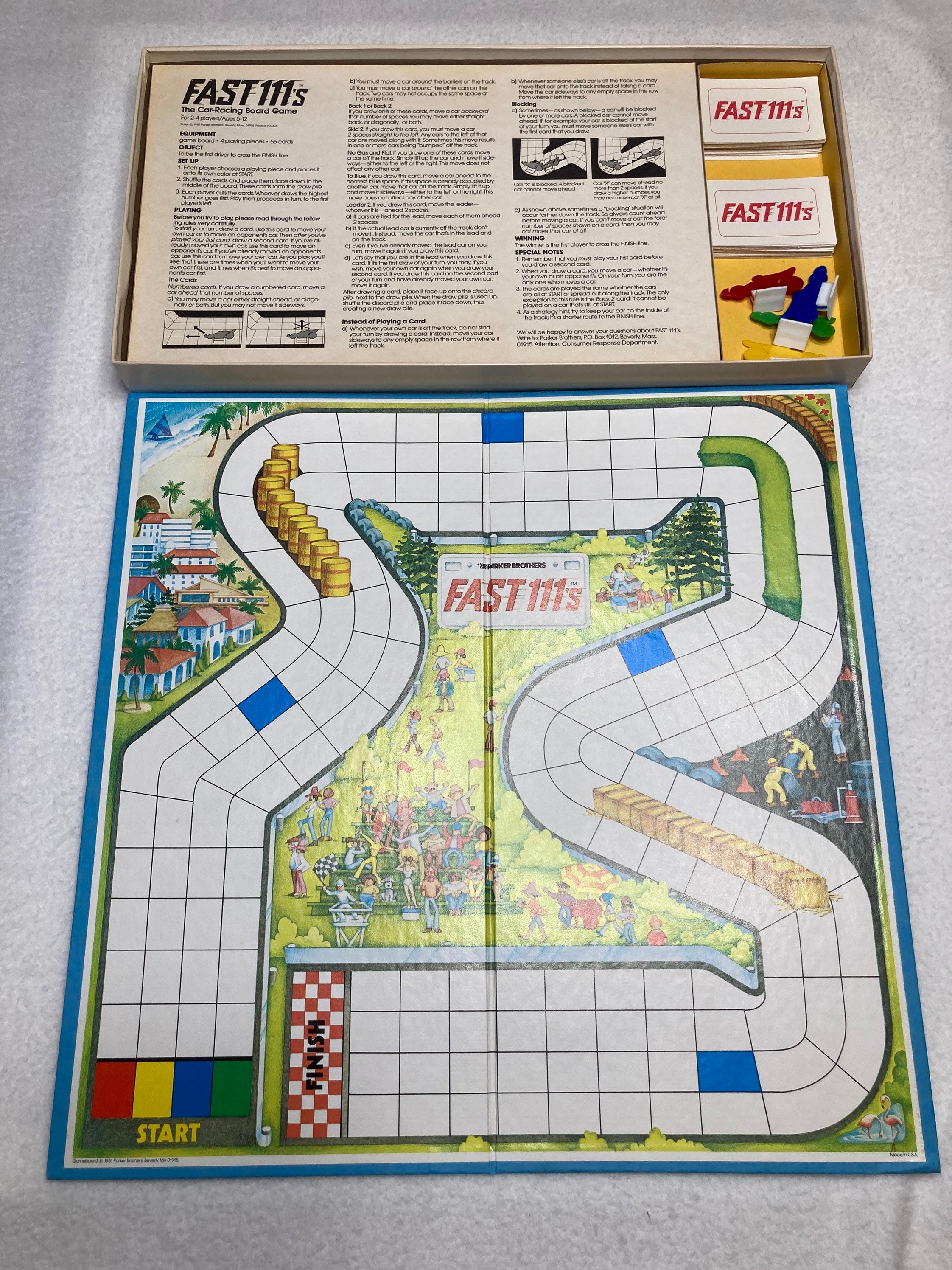 FAST 111s the Car-racing Board Game / COMPLTE SET/ Parker Brothers / No ...
