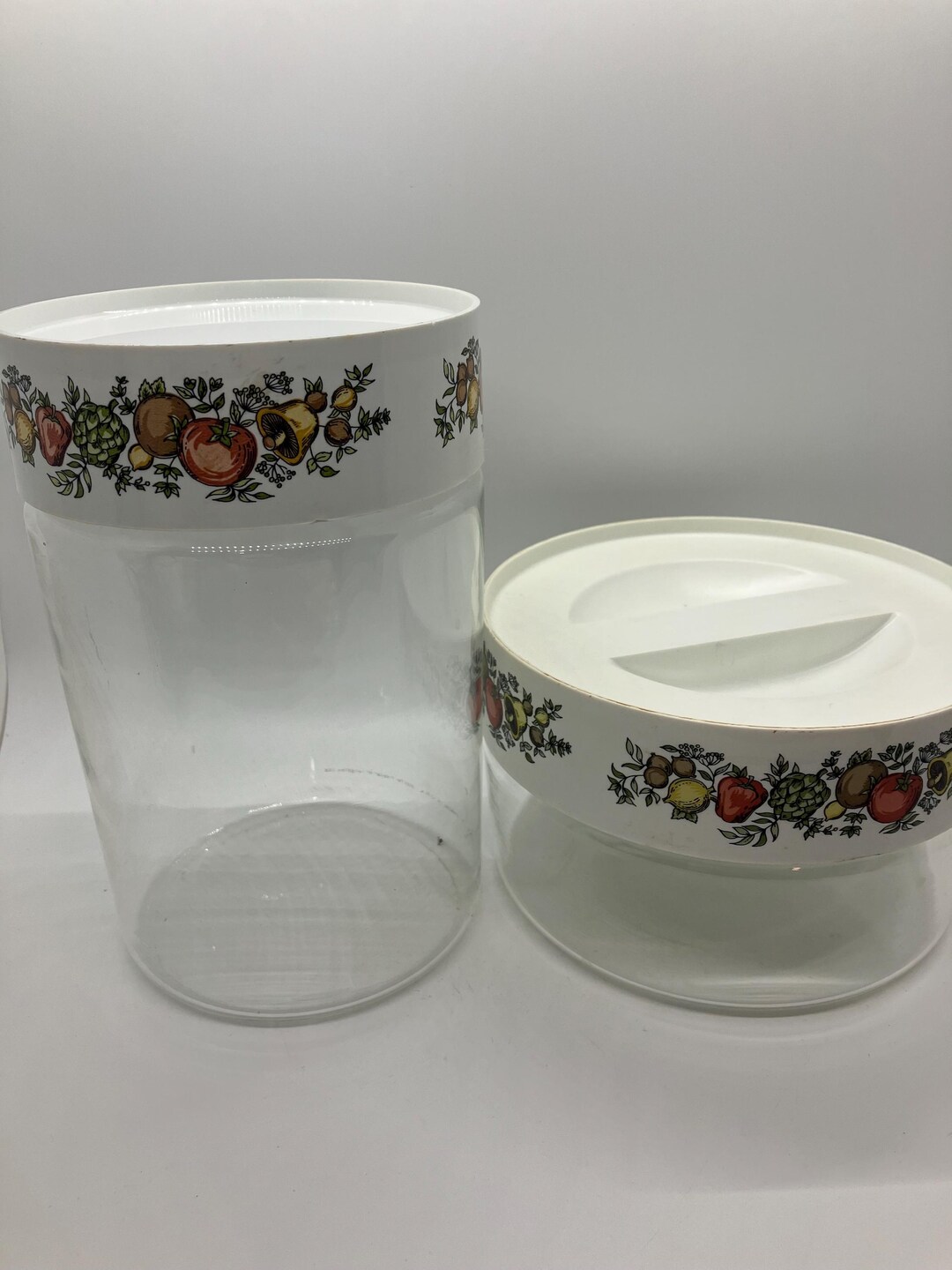 Pyrex “spice of Life” Canisters, Set of 2 - Etsy