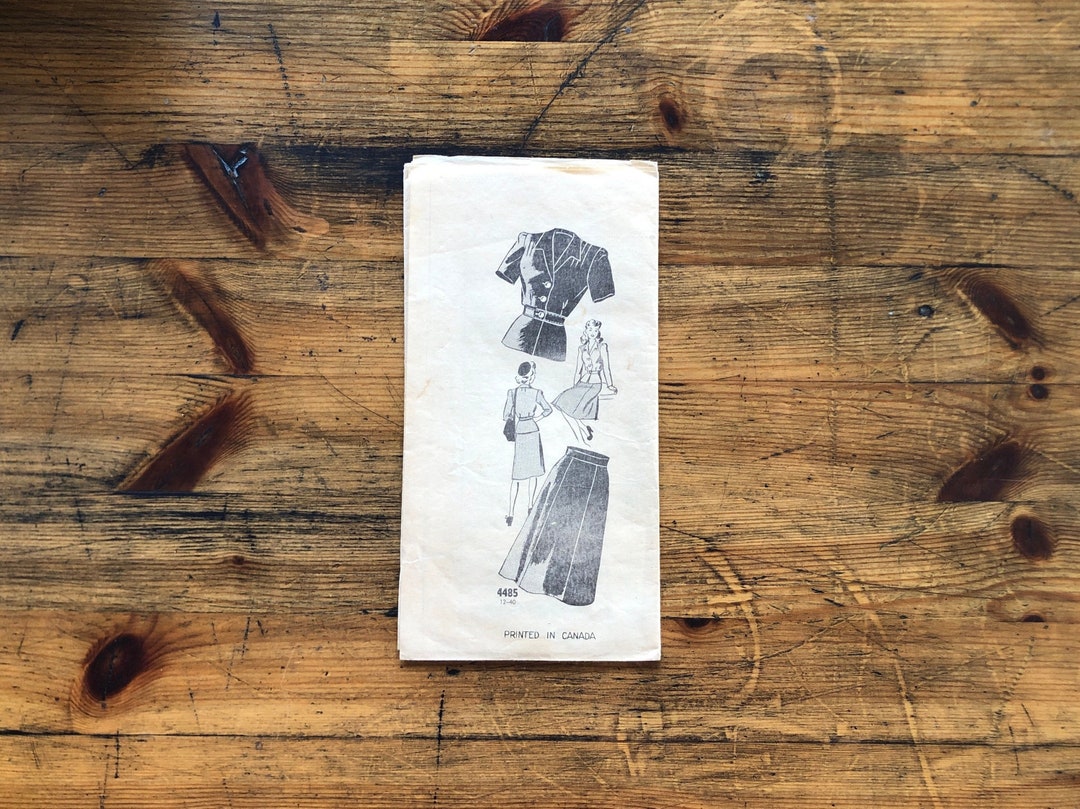 1944 Cute Secretary Soft Suit Original 40s Anne Adams Secretary Paper ...