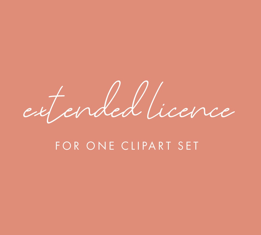 Extended Licence - for One Clipart Set - Etsy