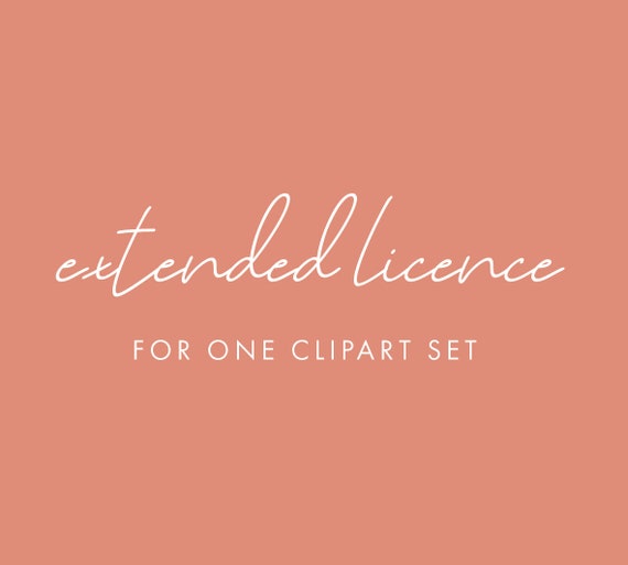Extended Licence for One Clipart Set - Etsy