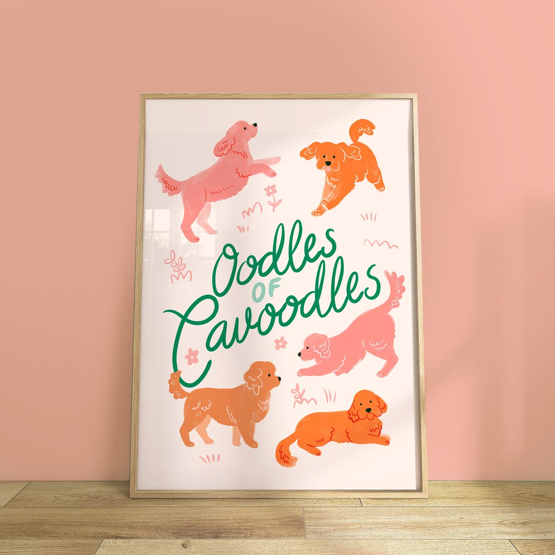 Printable Cavoodle, Cavapoo Wall Art Poster. Cute Dog Art for Cavoodle ...