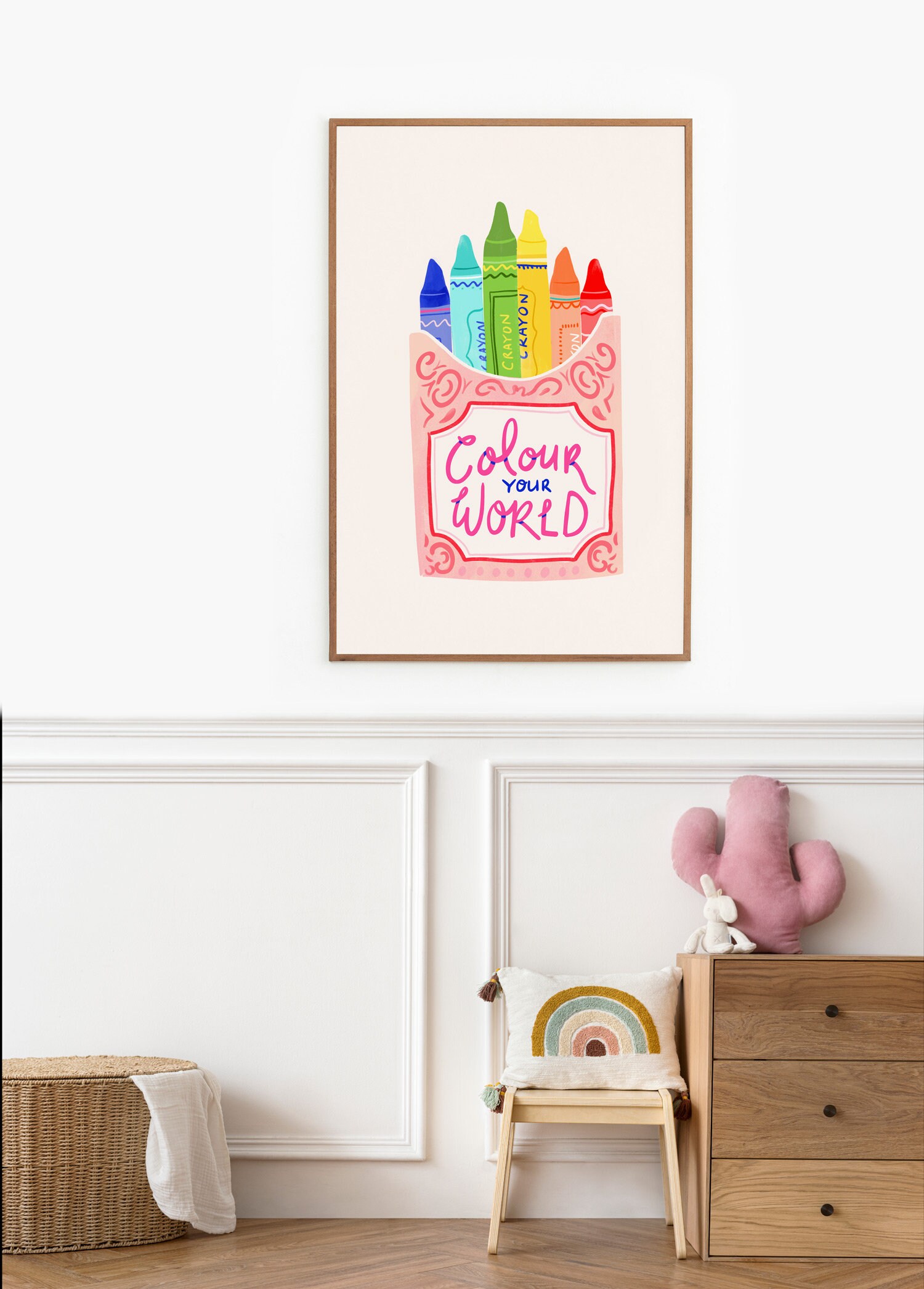 Printable Crayons Poster colour Your World. Kids Art Space. Children's ...
