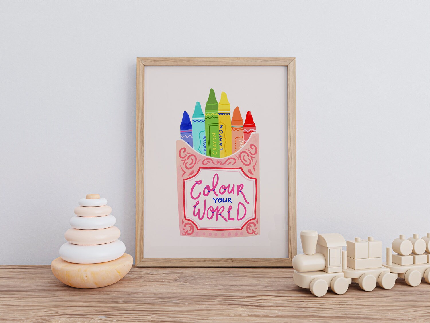 Printable Crayons Poster colour Your World. Kids Art Space. Children's ...