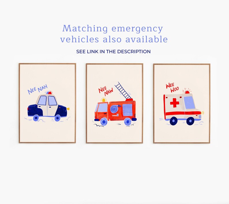Police Car Nursery Print: Police Poster, Boys Room Decor (digital ...