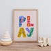 Printable Play Poster for Kids Bedroom, Nursery or Playroom. Children's ...
