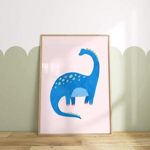 Printable Set of 3 Dinosaurs. Minimal and Modern Watercolour Art Poster ...