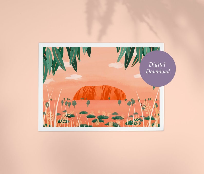 Digital Download: Uluru, Australian Landscape - Etsy