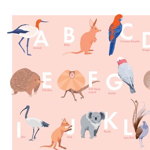 Printable Alphabet Poster Australian Animal Digital Download ABC Print ...