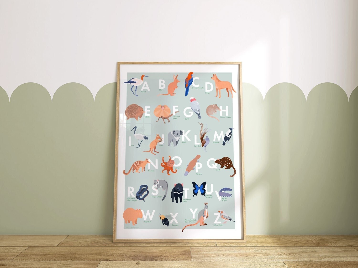 Printable Alphabet Poster Australian Animal Digital Download ABC Print ...