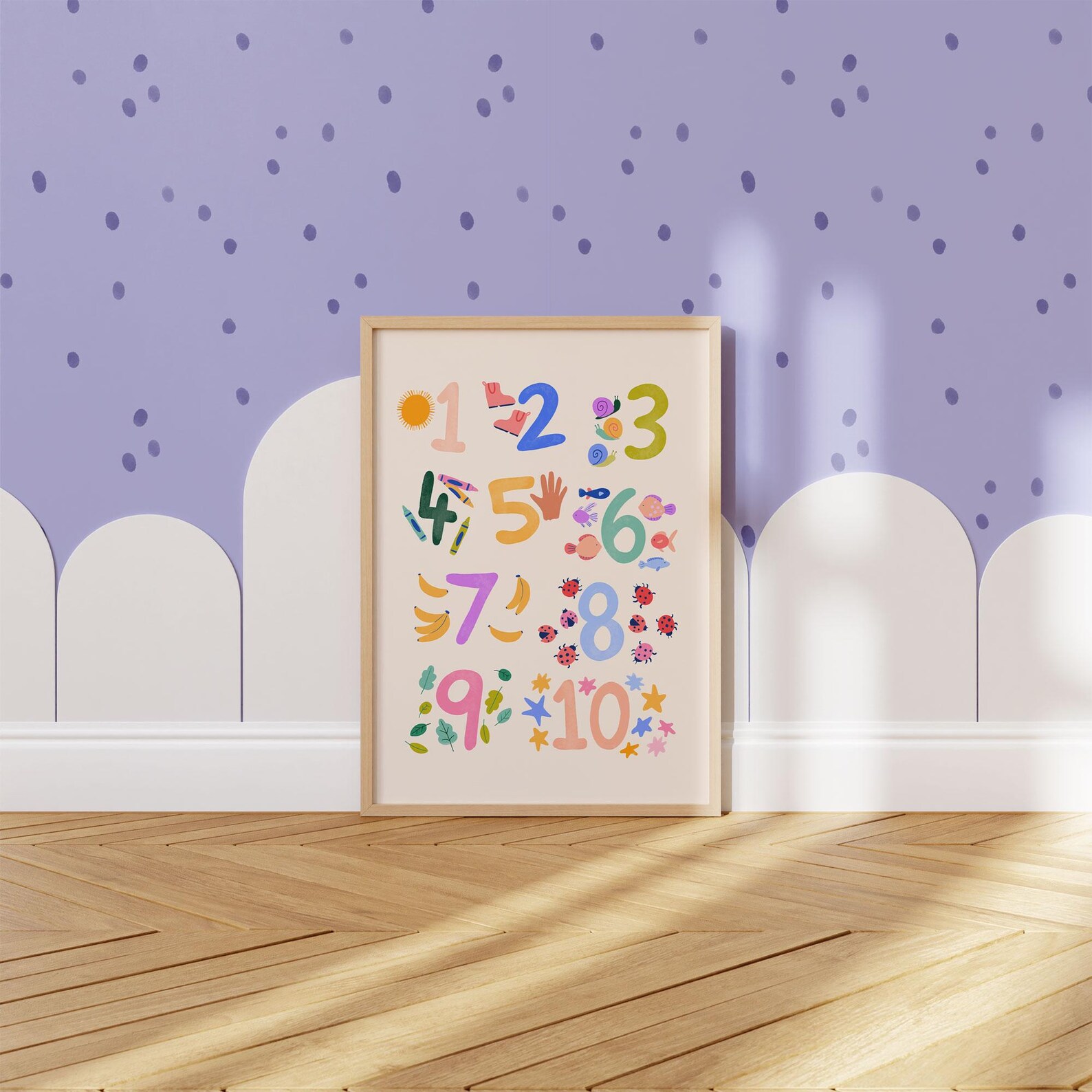 Colorful Numbers Poster for Kids: Educational Nursery Wall Art - Etsy