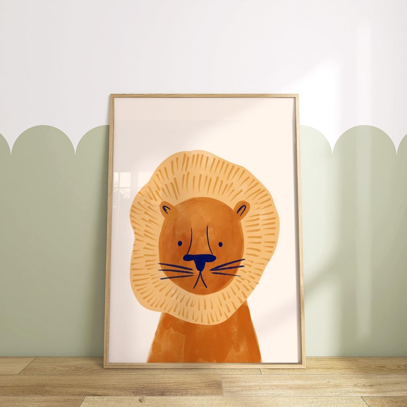 Lion Print - Etsy