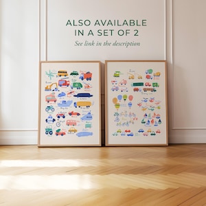 Transport Alphabet Poster for Children's Nursery. Educational Wall Art ...