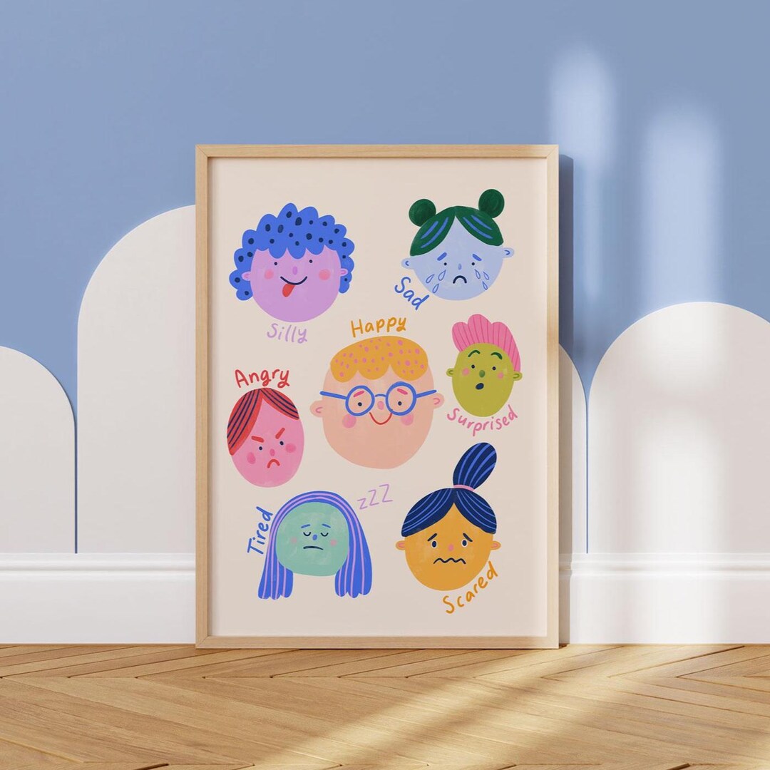 Feelings Print for Kids: Colourful Montessori Emotions Print (digital ...