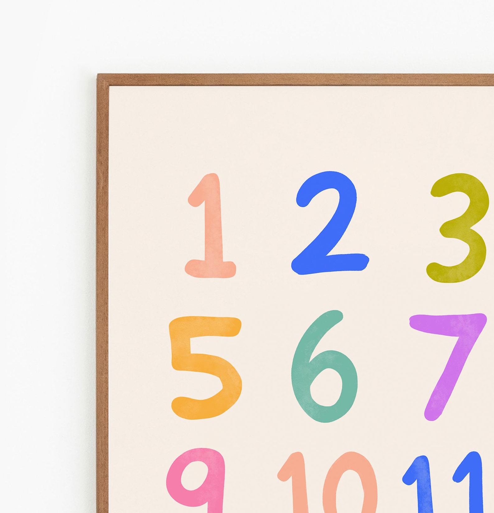 Colorful Numbers 1-20 Poster for Kids: Educational Nursery Wall Art ...