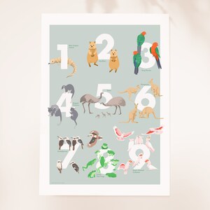 Printable Numbers Poster Australian Animal Digital Download 1-9 Numbers ...