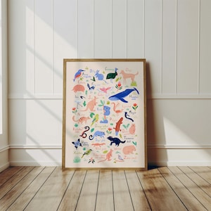 ABC Australian Animal Alphabet Poster for Children's Nursery - Etsy ...