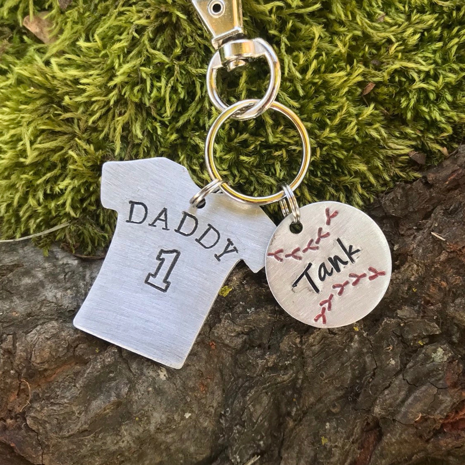 Hand Stamped DADDY Jersey With Baseballs Childrens Names Father's Day ...