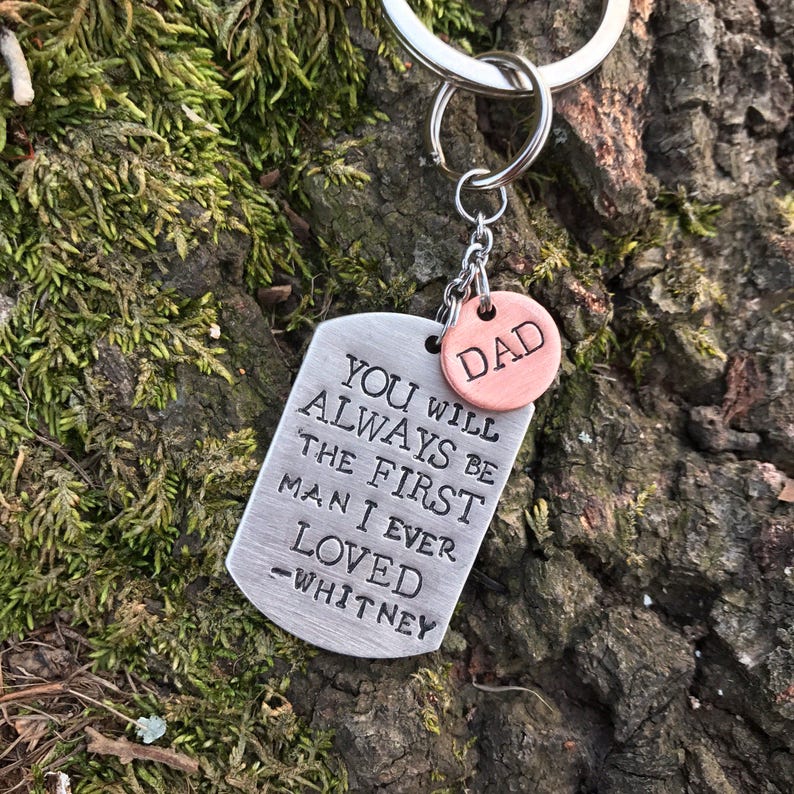 You will always be the first man I ever loved hand stamped Dad | Etsy