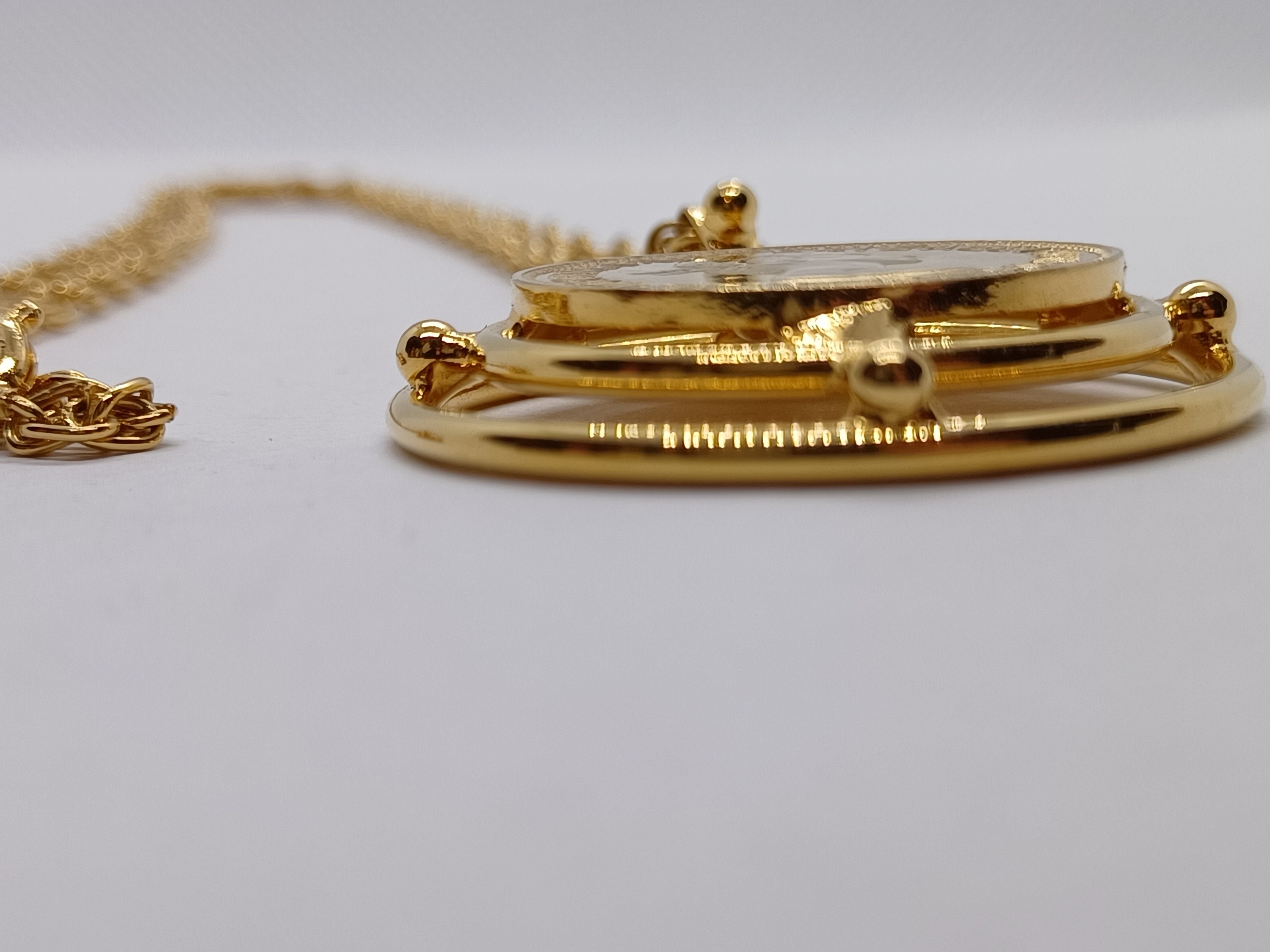 Vintage Ducas Golden Pendant on Chain - Etsy