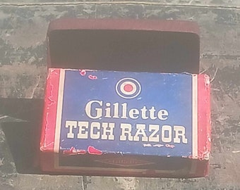 1940s Gillette Fat Handle Gold Tech Vintage Safety Razor Set in Case - Etsy